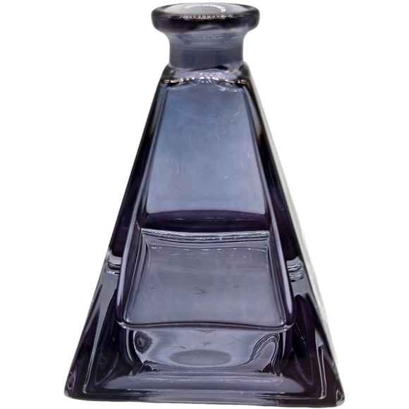unmarked | Accents | Elegant Purple Glass Pyramid Vase | Poshmark